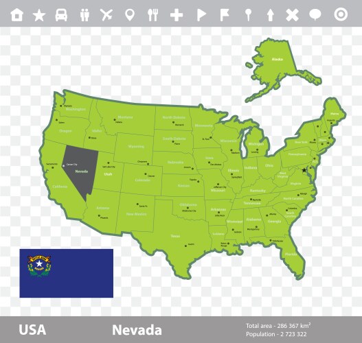 Usa state zip codes map Royalty Free Vector Image
