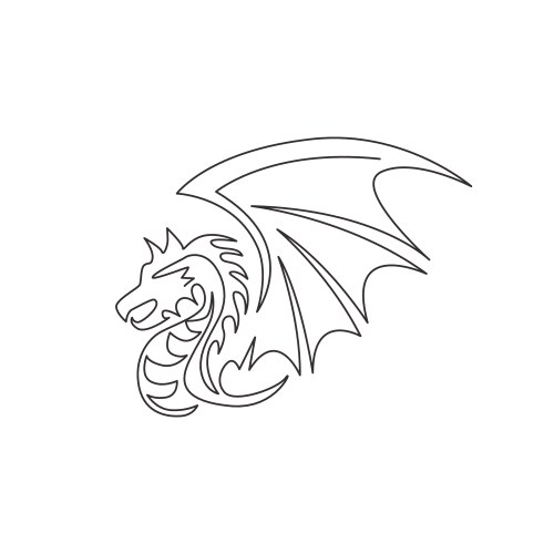 One single line drawing beautiful mt fuji san Vector Image