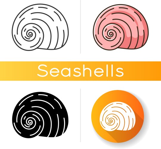 Cowrie shell icon Royalty Free Vector Image - VectorStock