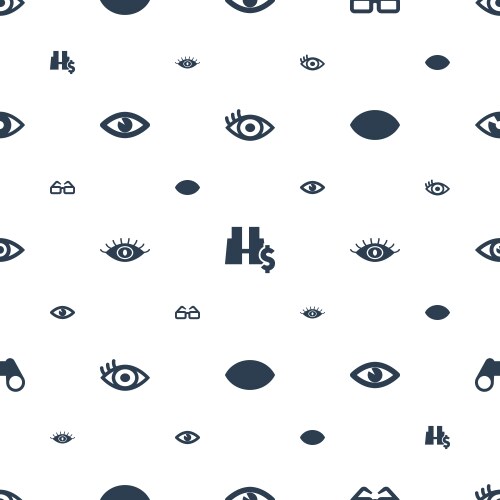 Vision icons pattern seamless white background Vector Image
