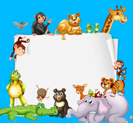 Frame with underwater animals 1 Royalty Free Vector Image