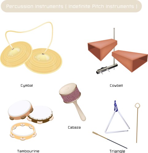 Percussion instruments Royalty Free Vector Image