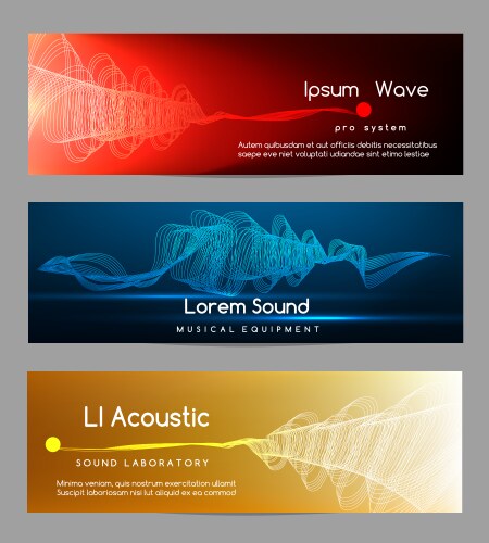 Abstract sound waves isolated on white background Vector Image