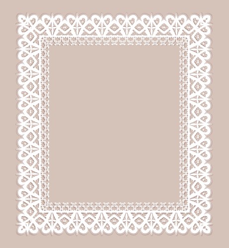 White lace frame Royalty Free Vector Image - VectorStock