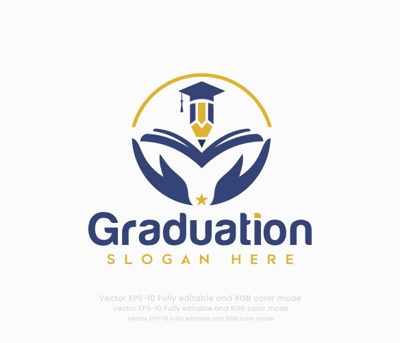Graduation or education logo Royalty Free Vector Image