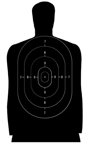 Human target body silhouette for shoot training Vector Image