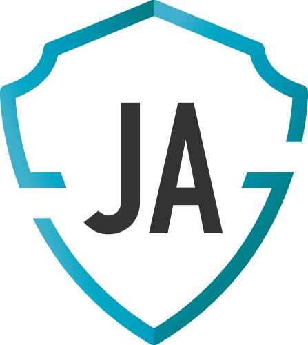 Initials letter ri creative shield design logo Vector Image