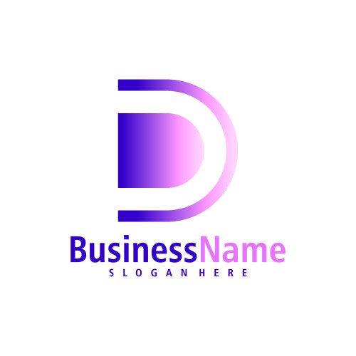 Letter d logo design creative initial Royalty Free Vector