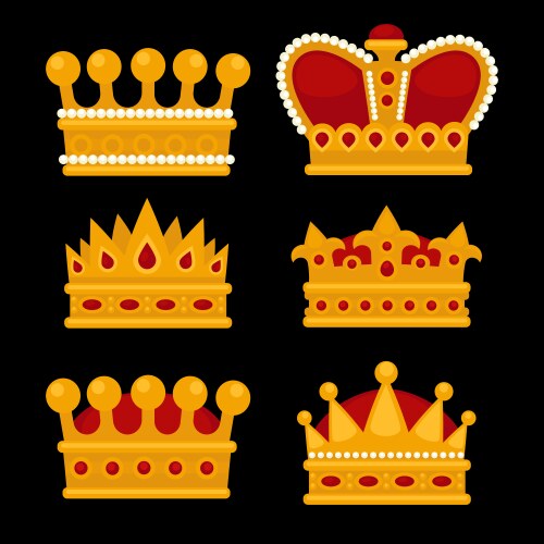 Gold peace day logos set Royalty Free Vector Image