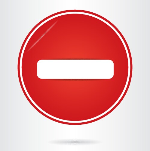 Red road signs set stop yield do not enter Vector Image