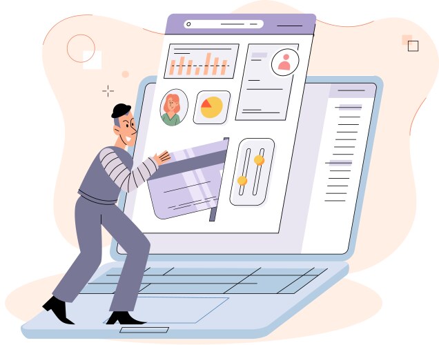 Hacker activity big set hacking computer Vector Image