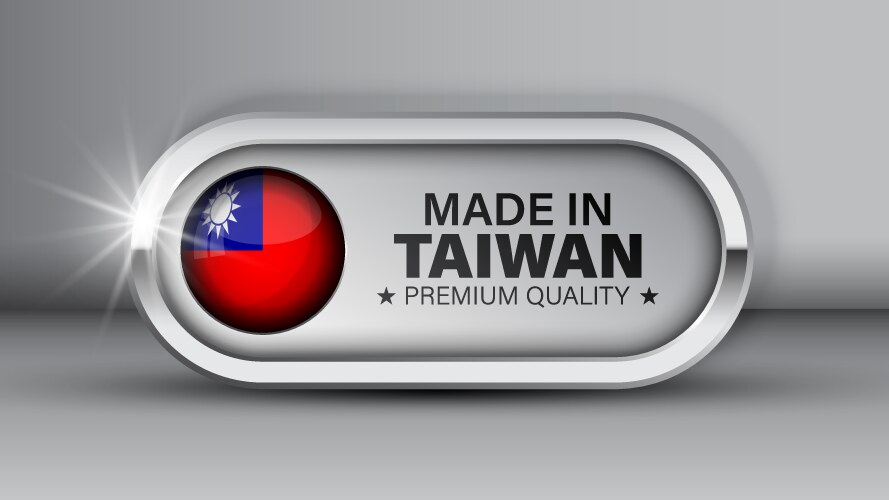 Made in taiwan graphic and label Royalty Free Vector Image