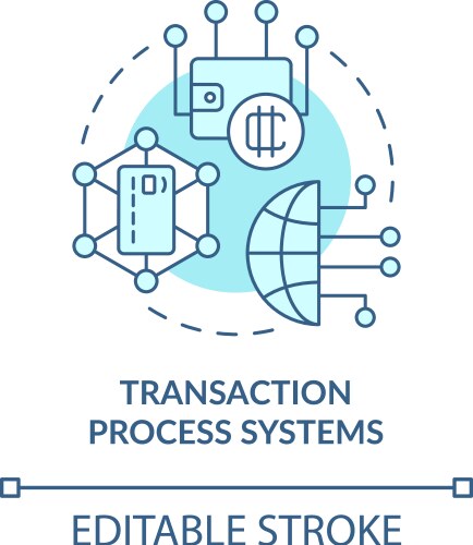Transaction process systems concept icon Vector Image Transaction process systems concept icon Vector Image