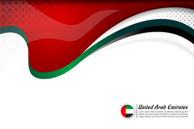 United arab emirates flag background Royalty Free Vector