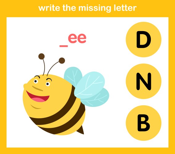 Alphabet letter b-bear exercise with cartoon Vector Image