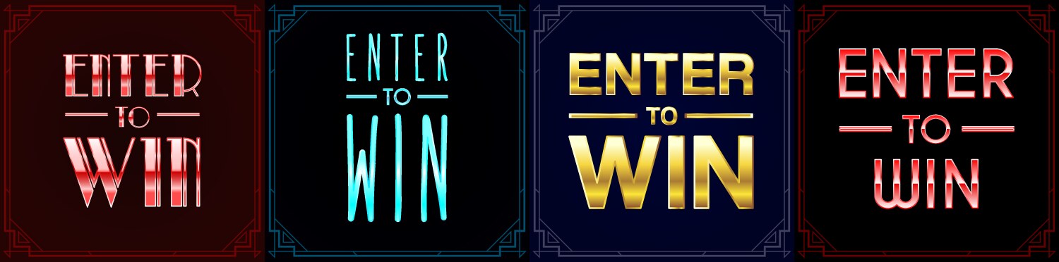 Enter to win sign prize in lottery Royalty Free Vector Image
