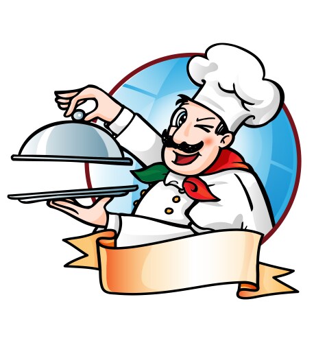 Winking chef Royalty Free Vector Image - VectorStock