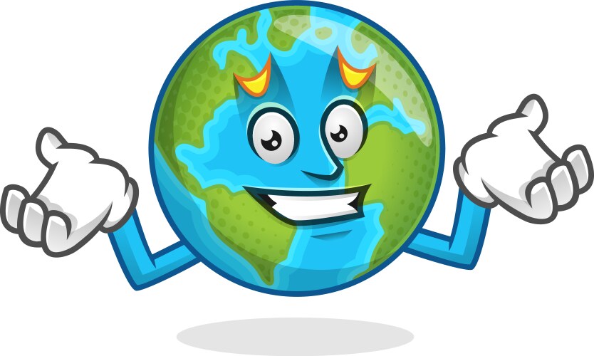 Ecology happy emotion nature earth globe Vector Image
