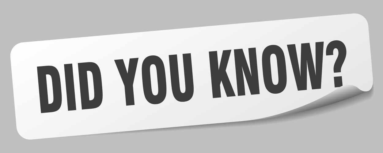 Did you know sticker label Royalty Free Vector Image