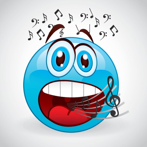 Yellow fun emoticons faces Royalty Free Vector Image