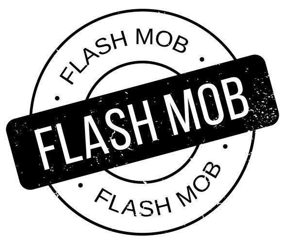 Flash mob rubber stamp Royalty Free Vector Image