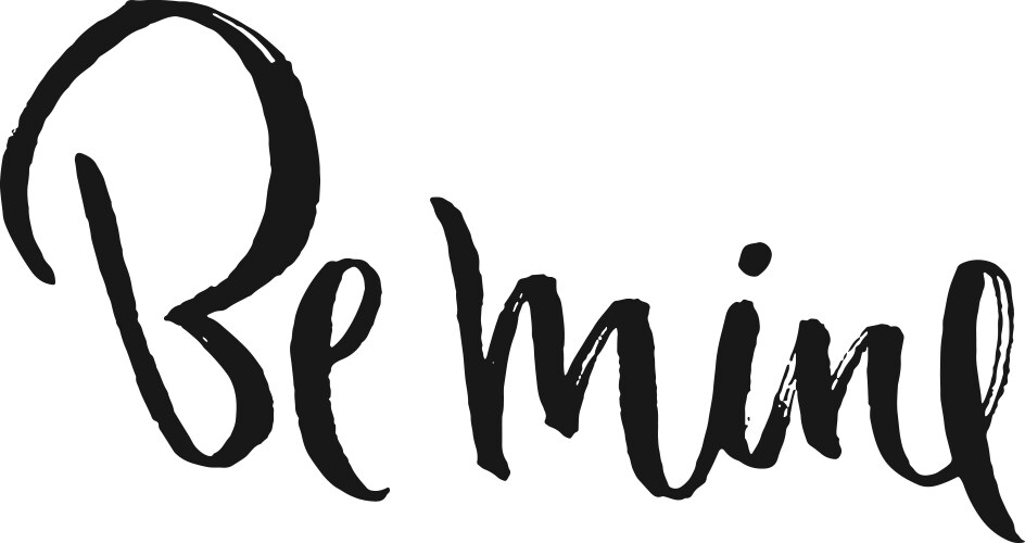 Tea time - black and white hand lettering Vector Image