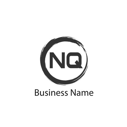 Initial letter nq logo template design Royalty Free Vector