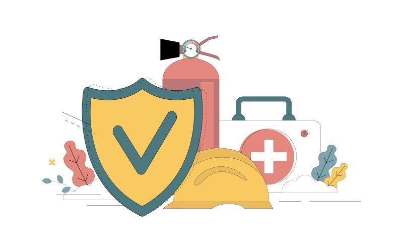 Labor protection protecting worker safety Vector Image