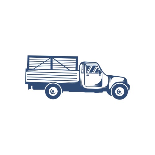 Pick up truck design creative logo Royalty Free Vector Image