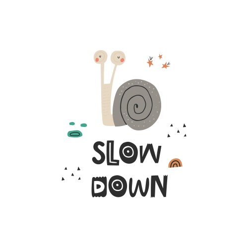 A slow snail Royalty Free Vector Image - VectorStock
