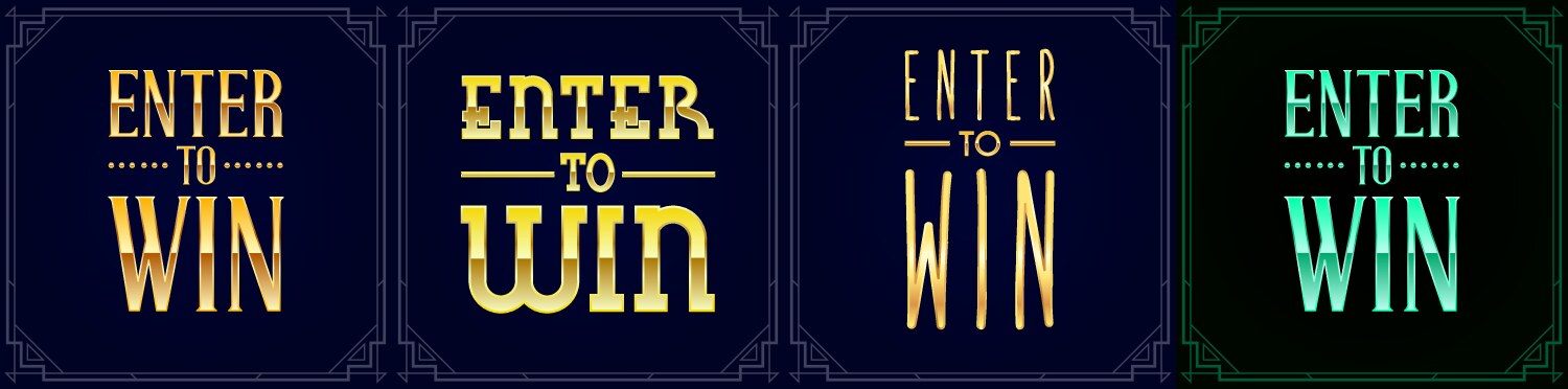 Enter to win sign prize in lottery Royalty Free Vector Image