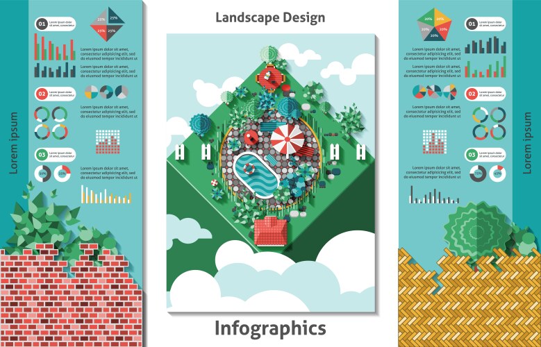 Smart garden page design Royalty Free Vector Image