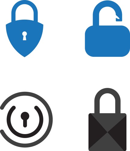 Padlock logo icon Royalty Free Vector Image - VectorStock