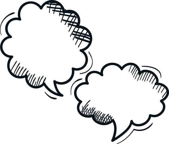 Speech bubble message drawing Royalty Free Vector Image