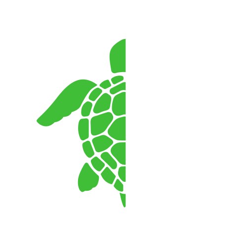 Swimming sea turtle text box leave space Vector Image