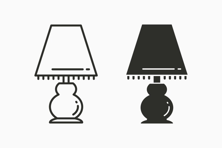 Cute table lamp Royalty Free Vector Image - VectorStock