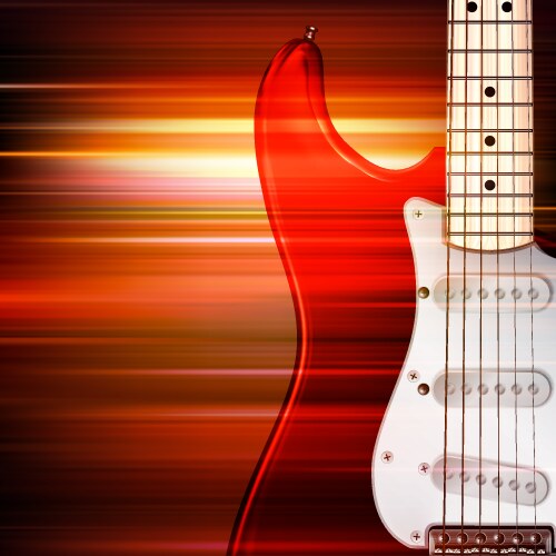 Abstract red blur music background with saxophone Vector Image