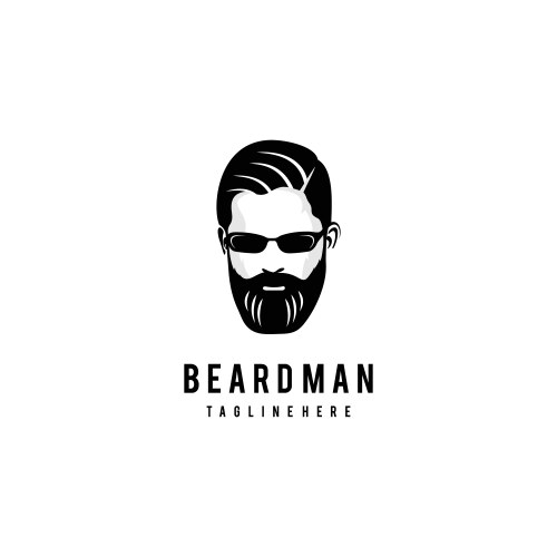 Beard man logo Royalty Free Vector Image - VectorStock