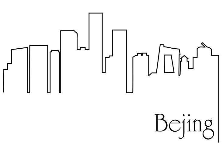 Toronto city one line drawing Royalty Free Vector Image