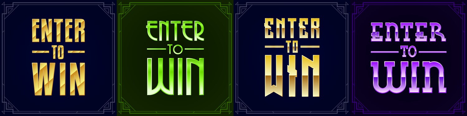 Enter to win sign prize in lottery Royalty Free Vector Image
