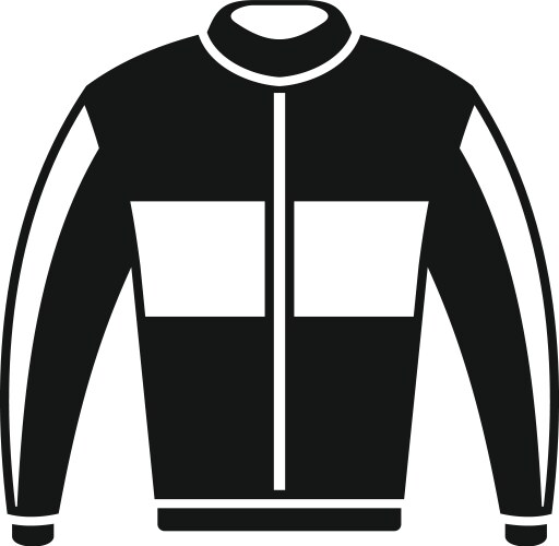 Jacket zipper icon simple style Royalty Free Vector Image