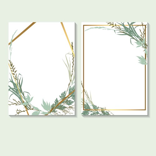 Cards with grass Royalty Free Vector Image - VectorStock