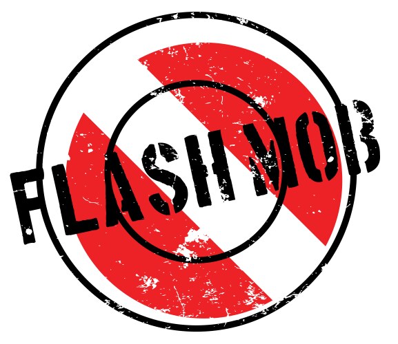 Flash mob rubber stamp Royalty Free Vector Image