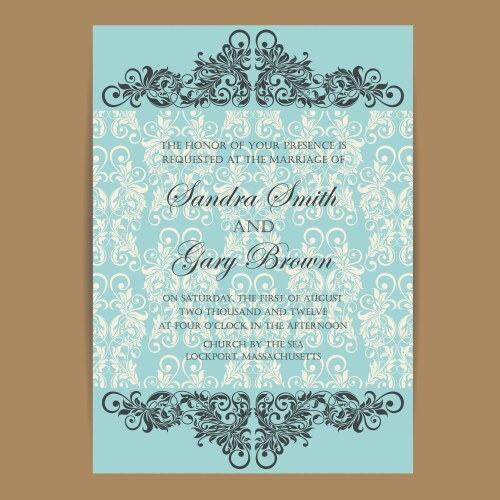 Double invitation card Royalty Free Vector Image