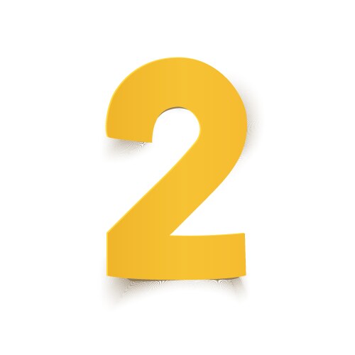 Number two Royalty Free Vector Image - VectorStock