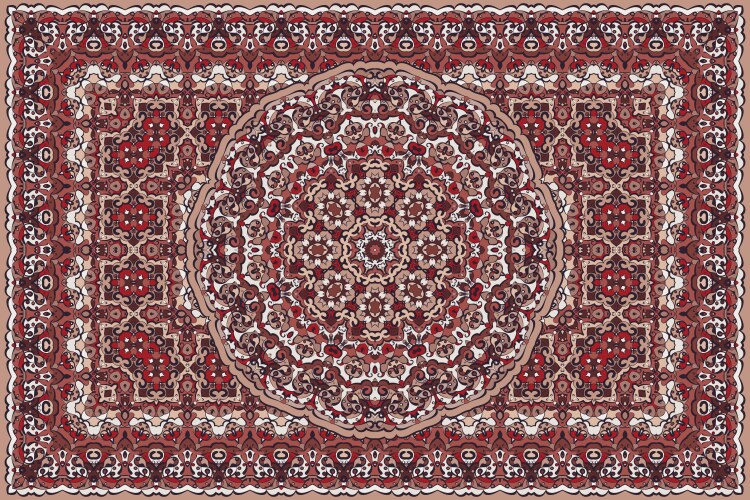 Persian carpet design Royalty Free Vector Image