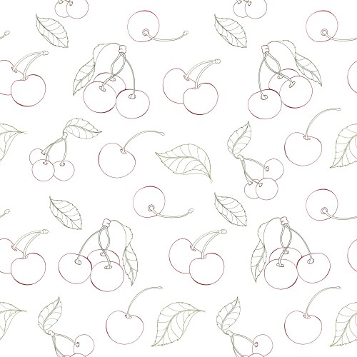 Seamless berry pattern Royalty Free Vector Image