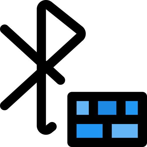 Security feature enabled in bluetooth device Vector Image