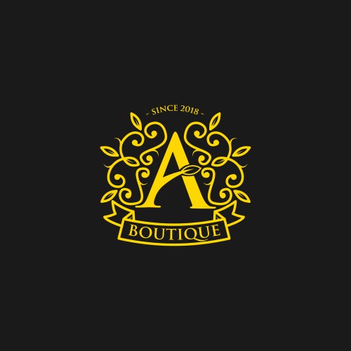 Vintage old style logo icon monogram Royalty Free Vector