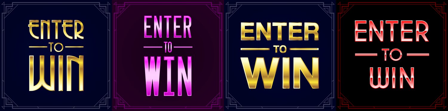 Enter to win sign prize in lottery Royalty Free Vector Image
